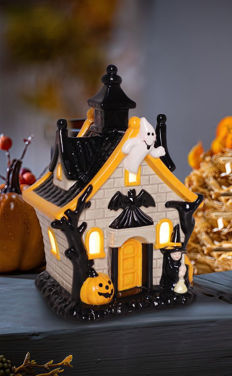 Ceramic Light Up Haunted House – Barbaras Hallmark